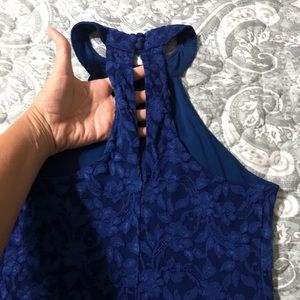Moda International | Dresses | Nearly New Navy Blue Lace Body Contour ...
